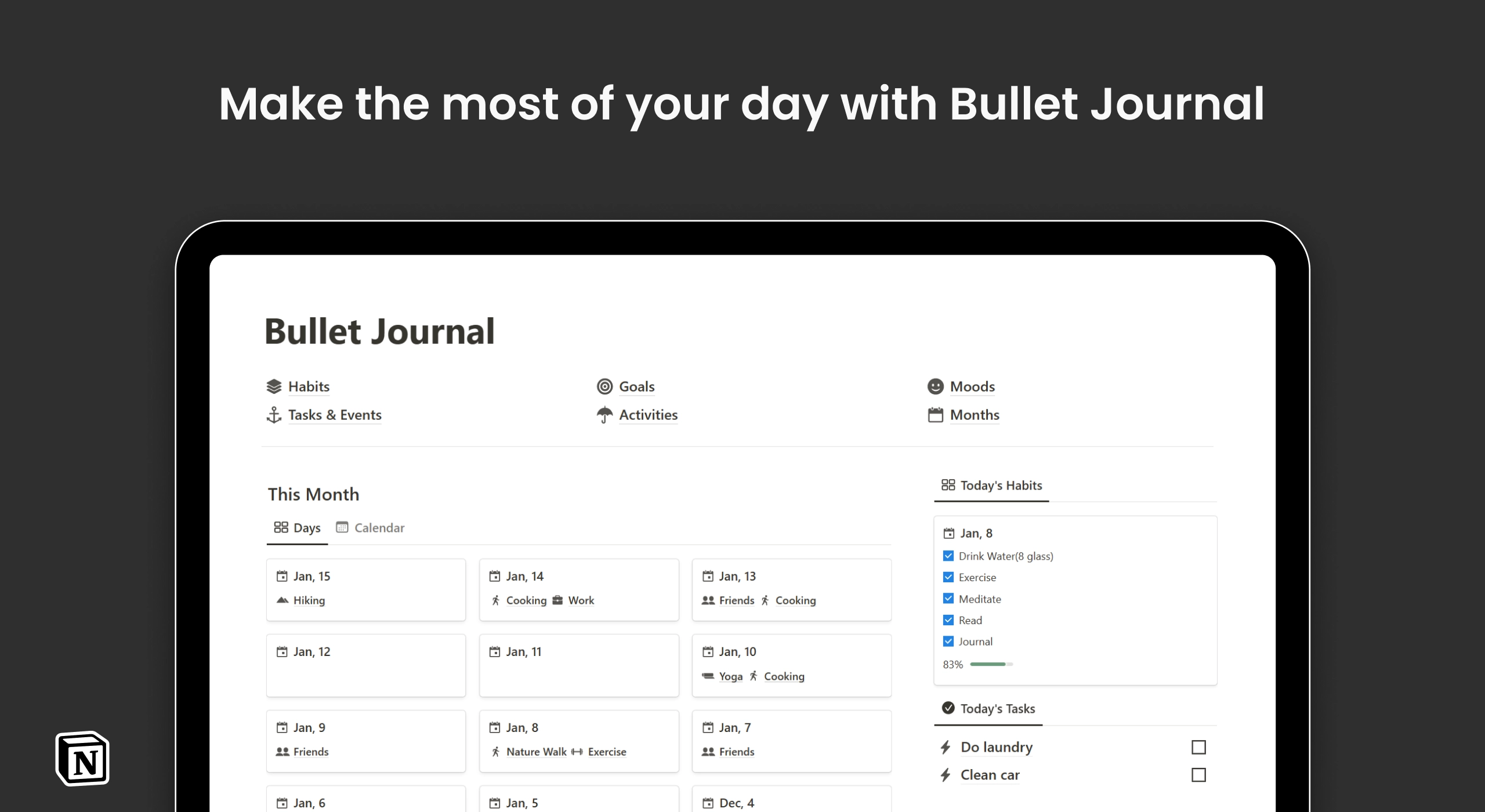 Notion Bullet Journal Template Notionhub
